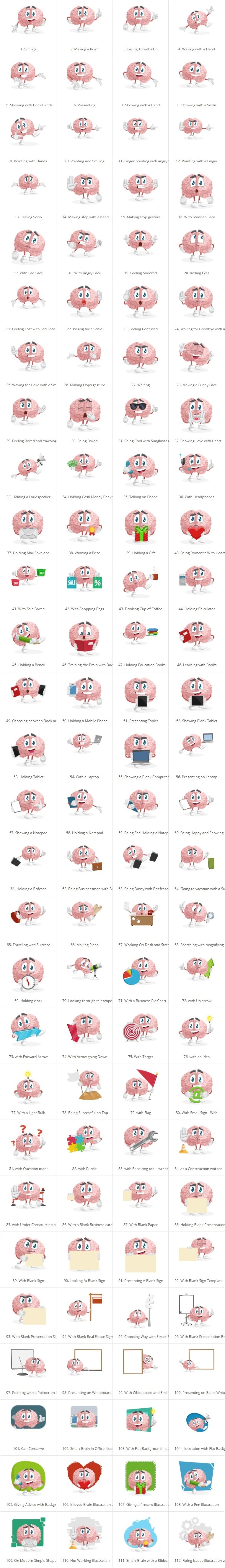 Brainy (112 Action Poses) – Toon Characters