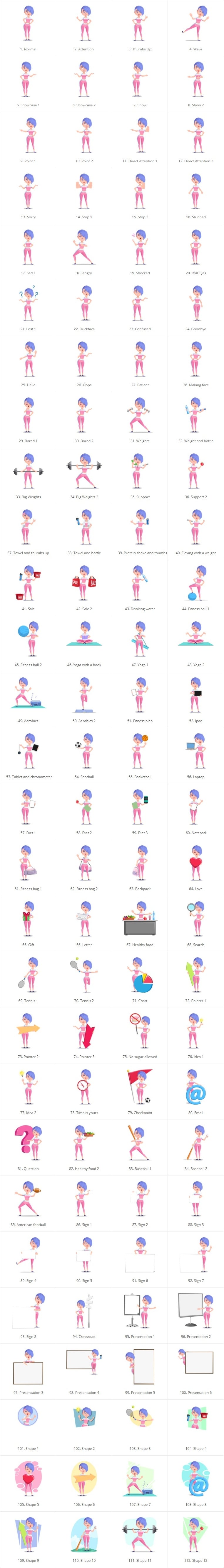 Bridget (112 Action Poses) – Toon Characters