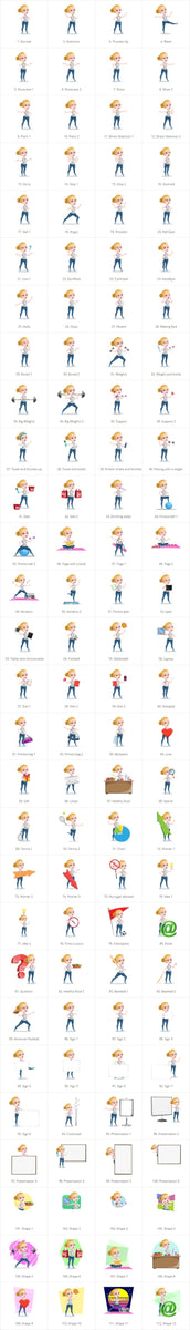 Ines (112 Action Poses) – Toon Characters