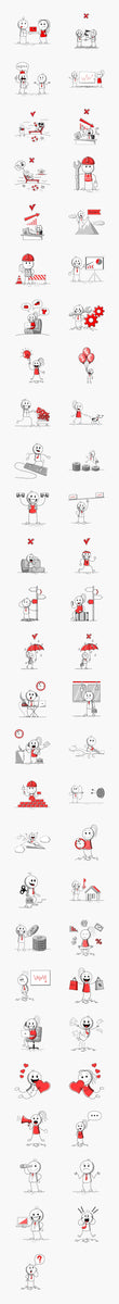 Stickman Characters Collection (100 Graphics) – Toon Characters