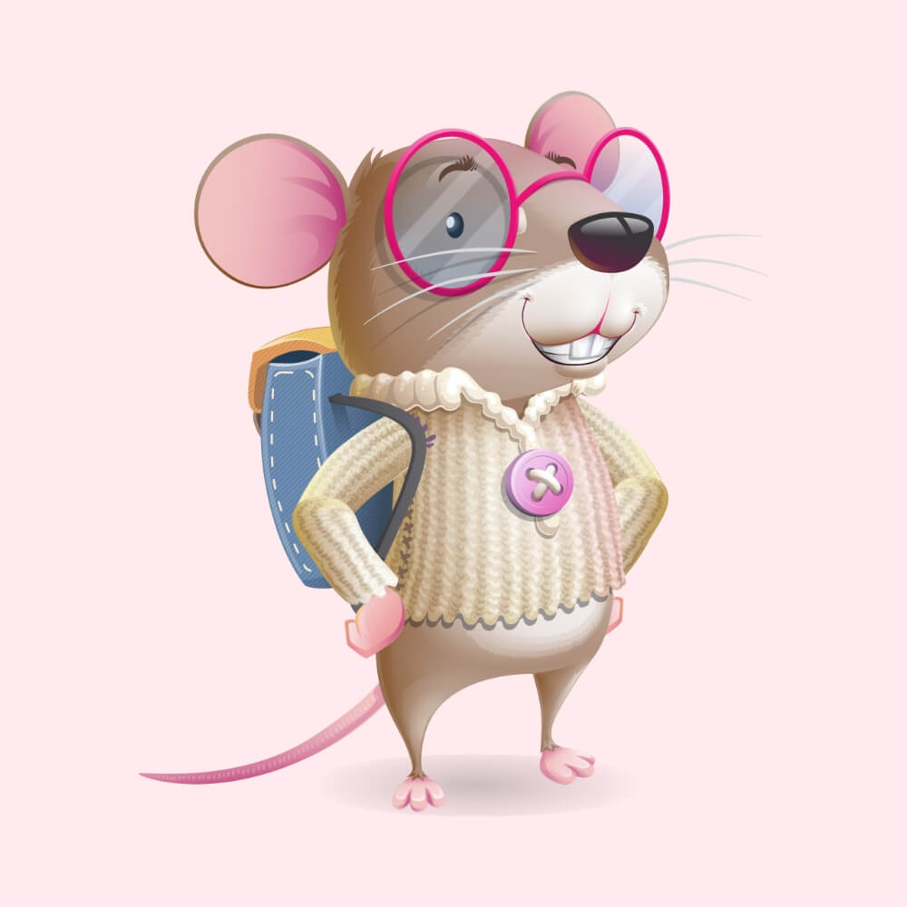 Student Mouse Kid (112 Action Poses) – Toon Characters
